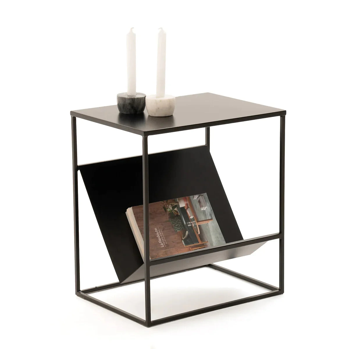 Porta Vinilos Revista SIMPLE LUXE Metal BLACK – Kenza Design - Kenza.cl